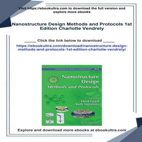 Nanostructure Design Methods and Protocols 1st Edition Charlotte ...