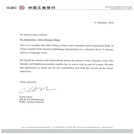 ICBC Letter | PDF