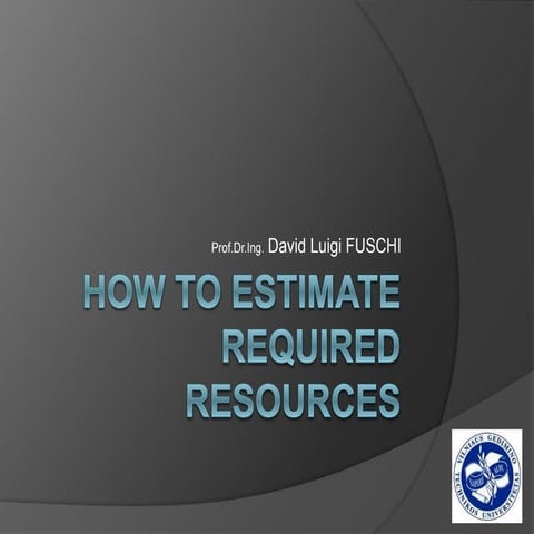 How to estimate required resources | PPTX