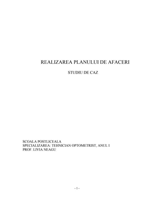 Plan de-afaceri-antreprenoriat-calcul | PDF