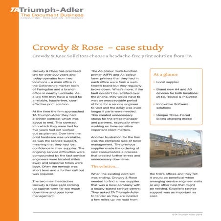 Crowdy and Rose - case study | PDF
