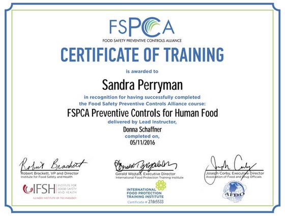 FSPCA for Animal Feed Certificate of Completion 11-3-16 | PPT