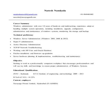 Adarsh cv | DOCX