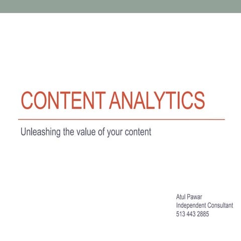 Content Analytics | PPT