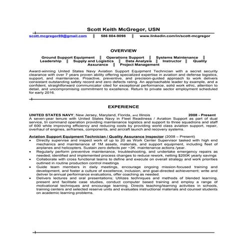 McGregor Resume | PDF