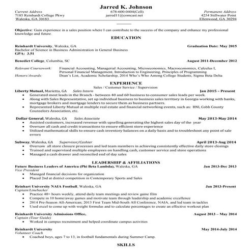 Jarred Johnson Resume | DOC