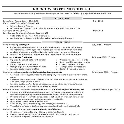 Greg Mitchell Resume | PDF