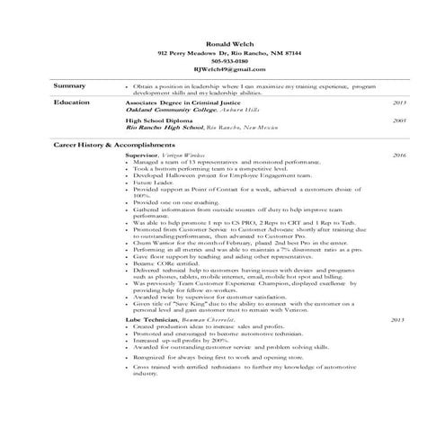 Michael williams resume | DOCX