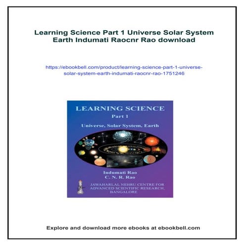 Learning Science Part 2 World Of Physics And Energy Indumati Raocnr Rao | PDF