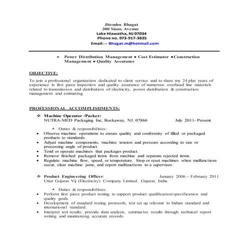 NEW RESUME JB | DOCX | Civil Engineering Industry | Industries