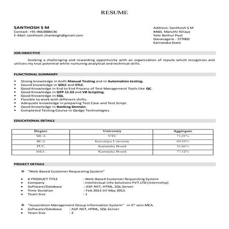 Santhosh_Resume | DOCX