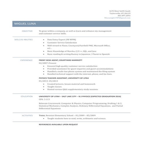 Resume 2014 | PDF | Physics | Science