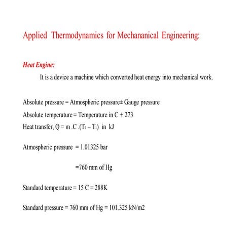 Thermodynamics Formulas by Thanga | DOCX