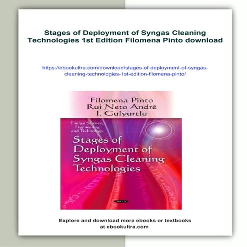 Stages of Deployment of Syngas Cleaning Technologies 1st Edition ...