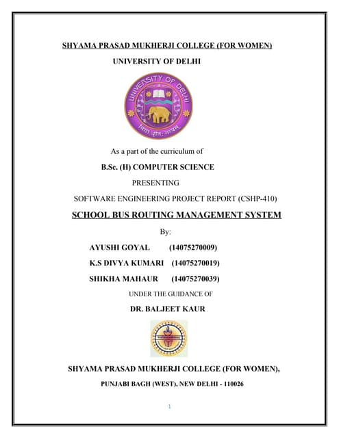 Bus management system | PPTX
