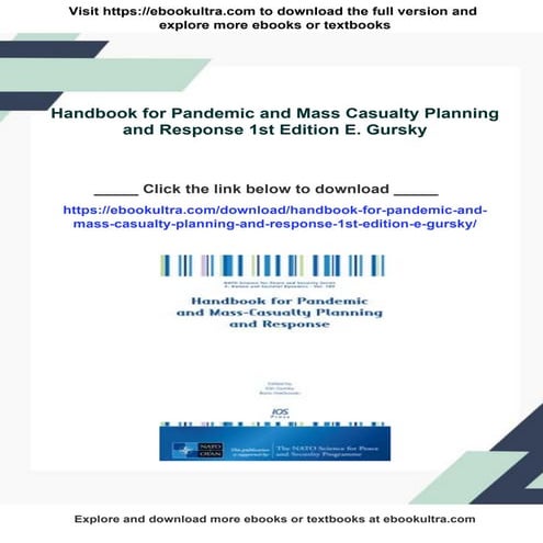 Handbook for Pandemic and Mass Casualty Planning and Response 1st ...