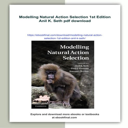 Modelling Natural Action Selection 1st Edition Anil K. Seth | PDF
