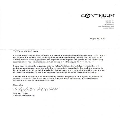 Continuum Reference Letter | PDF