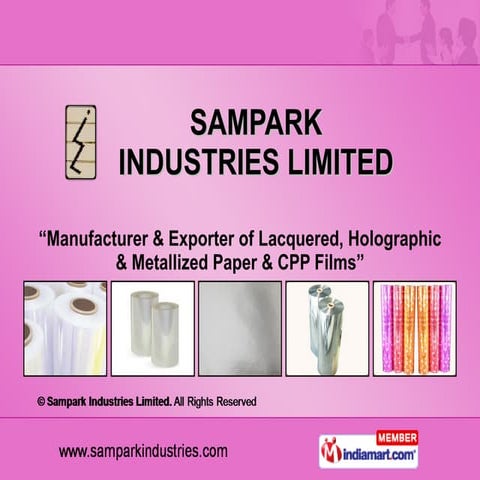 Cast Polypropylene Films by Sampark Industries Limited Greater Noida | PPS