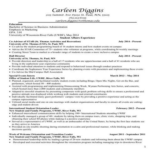 CarleenDigginsResume | DOC