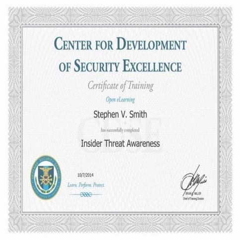 Security Awareness Certificate | PDF