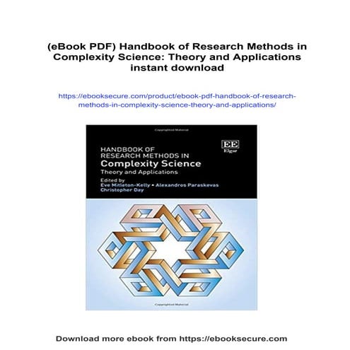 (eBook PDF) Handbook of Research Methods in Complexity Science: Theory ...