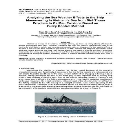 Analyzing the Sea Weather Effects to the Ship Maneuvering in Vietnam’s ...