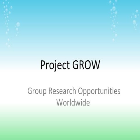Project Grow | PPT