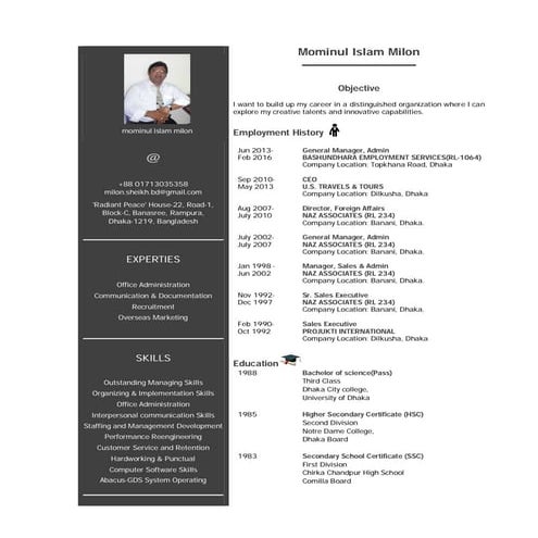 CV-MOMINUL ISLAM MILON | PDF