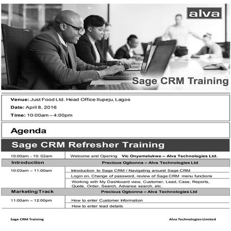 CRM Refresher TRAINING AGENDA | PDF