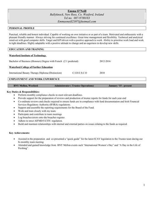 CV - N Fulton 2 | PDF