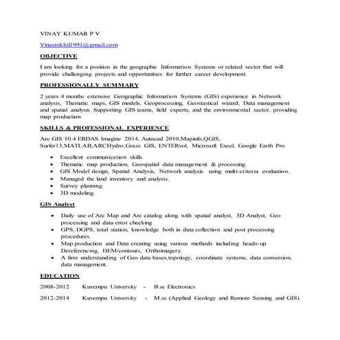 GIS Resume | DOCX