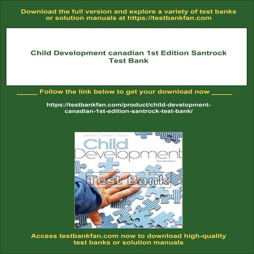 Child Development canadian 1st Edition Santrock Test Bank | PDF