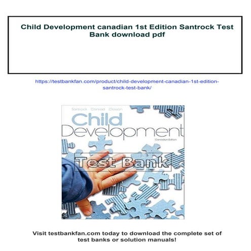 Child Development canadian 1st Edition Santrock Test Bank | PDF