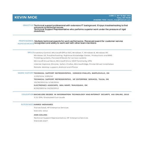 Kevin Moe Resume 2016 improved copy 2 | PDF