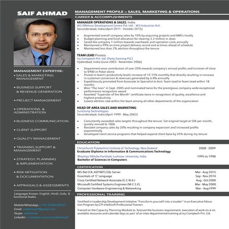 Saif Resume_2016_S&M | PDF