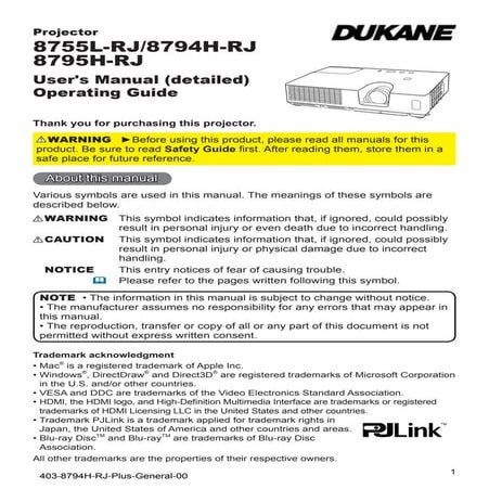 8794 h rj-general use guide | PDF