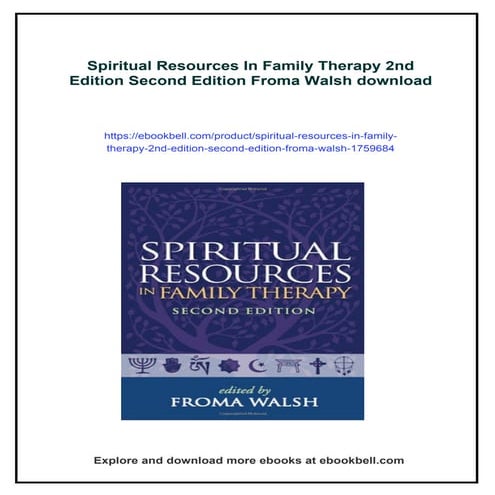 Spiritual Resources In Family Therapy 2nd Edition Second Edition Froma ...