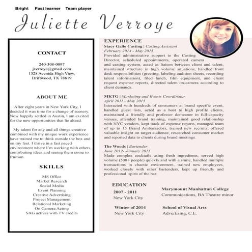 Juliette_Verroye_ResumeA | PDF