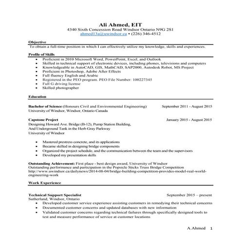Ali Ahmed-Resume | PDF