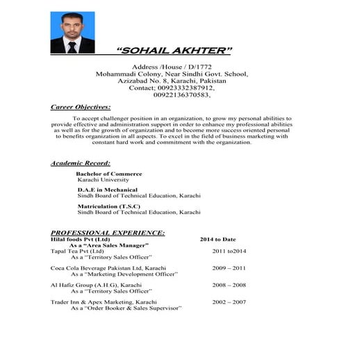 Sohail C.V | PDF