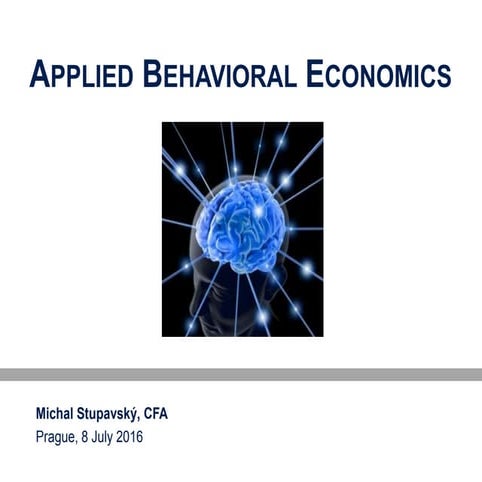 160708 - Applied Behavioral Economics | PPTX