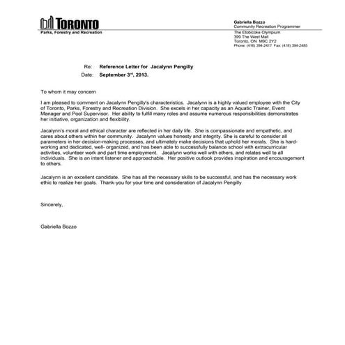 Reference Letter forJackie P | DOC