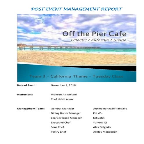 Post Event Report - Team 3 - Tuesday | PDF