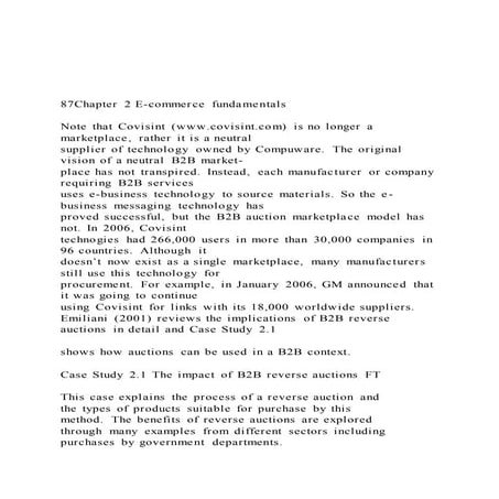 87 chapter 2 e commerce fundamentalsnote that covisint (w | DOCX