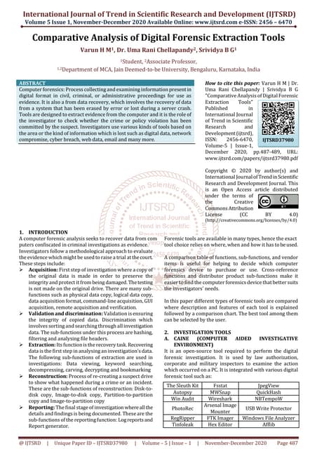 Digital forensic tools | PPTX