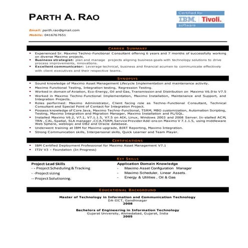 Parth-Resume_1-2[1] | DOCX | Computer Software and Applications | Computing