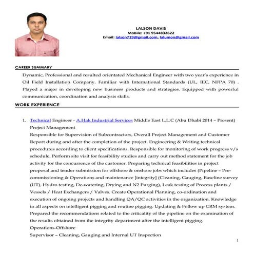 Jerry Parsons resume 2016, engineer manager | PDF