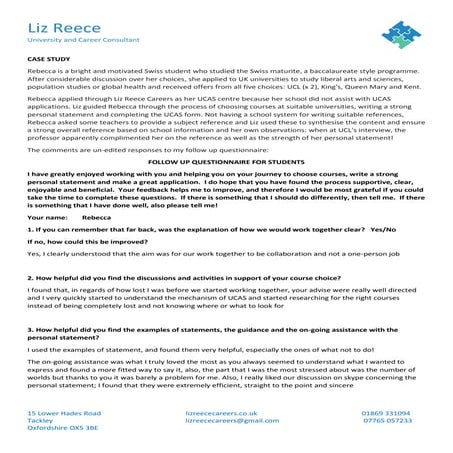 Case study and evaluation from UCAS client | PDF