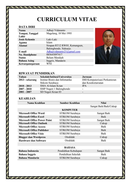 Curriculum Vitae | PPTX